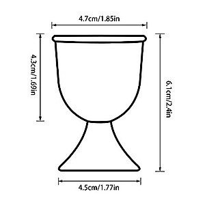 Cinf Ceramic Egg Cup Christmas Gift Set of 4 Porcelain Holder Breakfast Boiled Cooking Easy to Clean Childhood Memories Kitchen