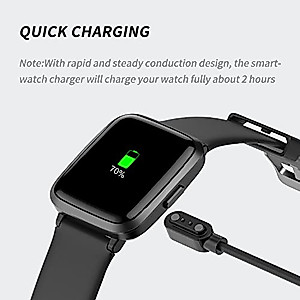 warmartter 3.3FT Smart Watch Charger Magnetic, USB Charging Cable for YAMAY VeryFitPro SW023 ID205L SW021 ID205U ID205S SW025 Uwatch 3 3S 2 2S