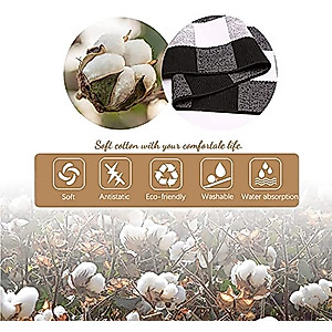 VERTKREA Buffalo Plaid Rug 3'x4.9', Black and White Checkered Rug Carpet, Cotton Hand-Woven Washable Rug for Living Room Indoor Outside Entryway Porch