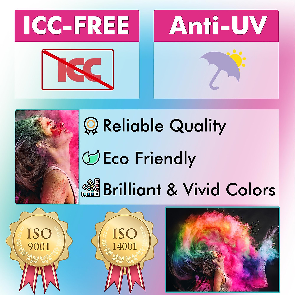 Koala Premium Sublimation Ink for ET Series Inkjet Printers ET-2400 ET-2800 ET-2803 ET-2850 ET-2720 ET-2760 ET-4800 ET-3760 ET-7720 ET-15000 /Upgrade Version/Auto-Fill