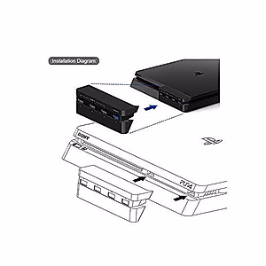 OSTENT Extend 4 USB Hub 2.0 & 3.0 Adapter for Sony PS4 Slim Console Video Games