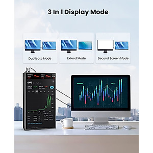 KekeBite Portable Monitor 17.3 inch FHD 1080P Laptop USB C HDMI Gaming Ultra-Slim IPS Display w/Smart Cover & Speakers,Plug&Play,External for PC Phone Mac Xbox PS4, E4