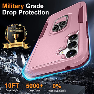 Oneagle for Samsung Galaxy A54 5G Case,[4 in 1] Galaxy A54 5G Case with [2Pcs Tempered Glass Screen Protectors][360°Rotatable Kickstand] 10FT Military Shockproof Rugged Samsung A54 5G Phone Case 6.4"