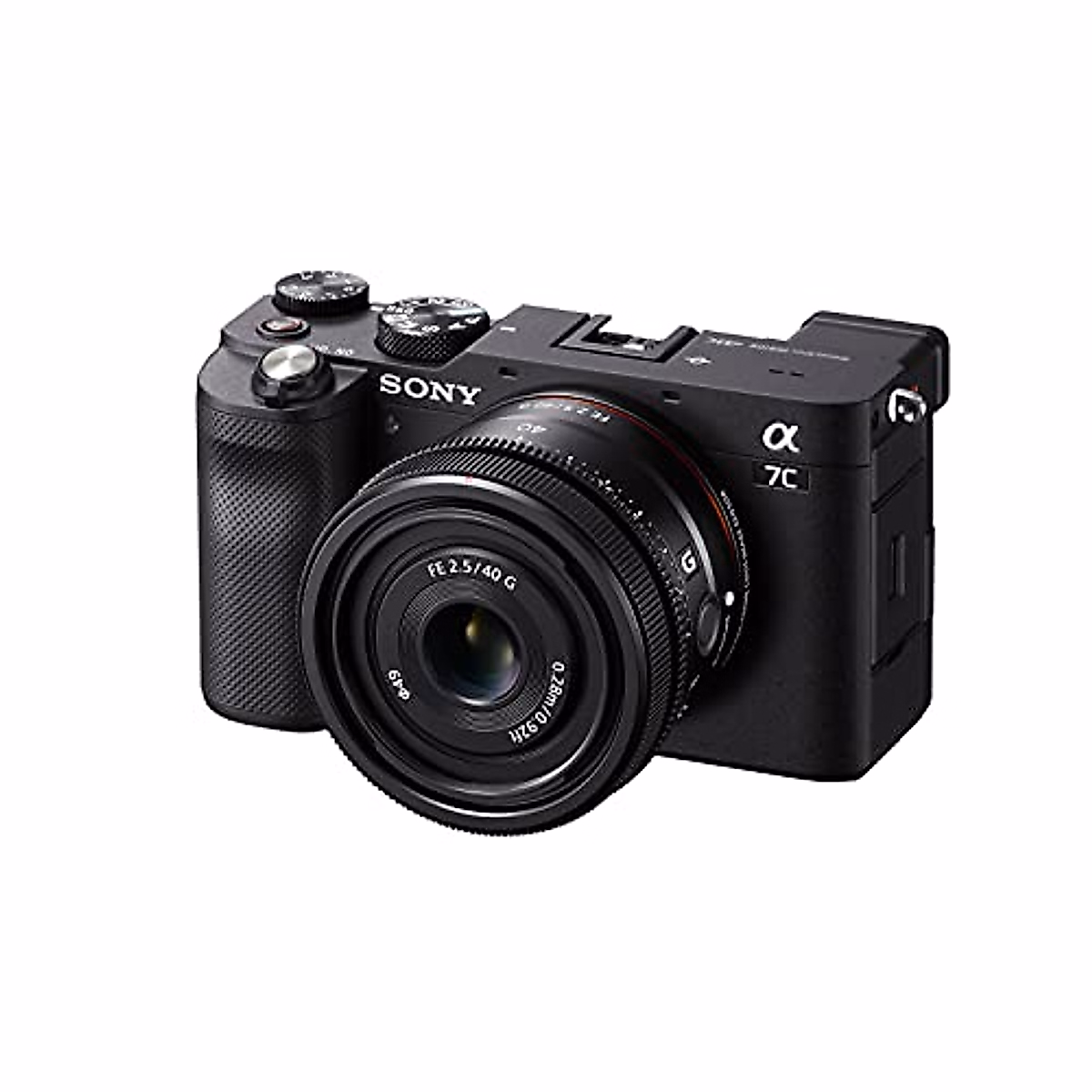 Sony Alpha 7C Full-Frame Mirrorless Camera - Black (ILCE7C/B) with Sony FE 40mm F2.5 G Full-Frame Ultra-Compact G Lens