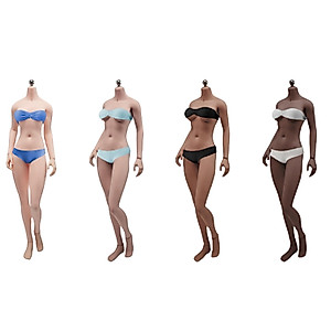 HiPlay TBLeague 1/6 Scale 12 inch Female Super Flexible Seamless Figure Body, Asian Girl Type, Medium Bust Minature Collectible Action Figures (S26A (Pale, 270mm))