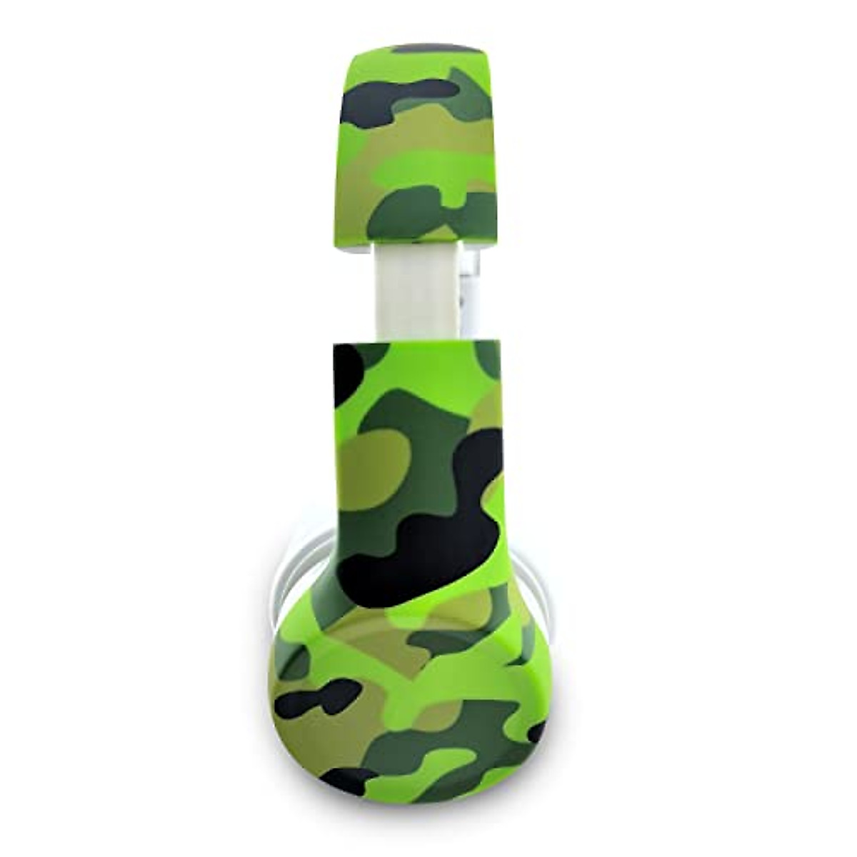 YUSONIC Kids Headphones with Graphic Design, Two Audio Port for Sharing,85 db Toddler Headphones for Kids with mic Boys Girls Baby Children Toddlers School Travel use (camo Green)