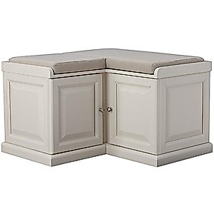 Home Decorators Collection Walker Corner Bench, 20" Hx30 Wx30 D, White