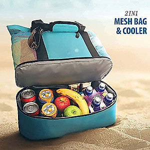 VARWANEO 1 PC Adult's Beach Bag Cooler Compartment Design Camping Travel Picnic Portable Multipurpose Shoulder Bags