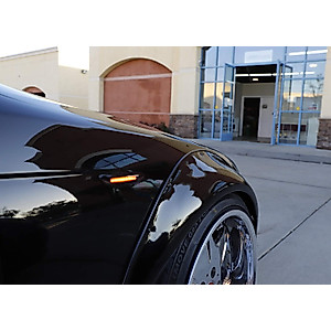 iJDMTOY Euro Smoked Lens Amber Full LED Front Fender Side Marker Blinker Lights Compatible With BMW 1 3 5 Series, etc, Replace OEM Amber/Clear Sidemarker Lamps