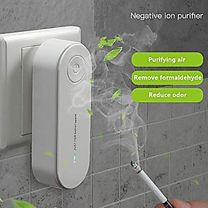 Negative Ion Air Purifier Plug-in,Portable Negative Ion Generator for Home, For Use in Rooms With Odors, Smoke& More Suitable for Bedrooms, Study Rooms, Toilets, Garages，Small Room