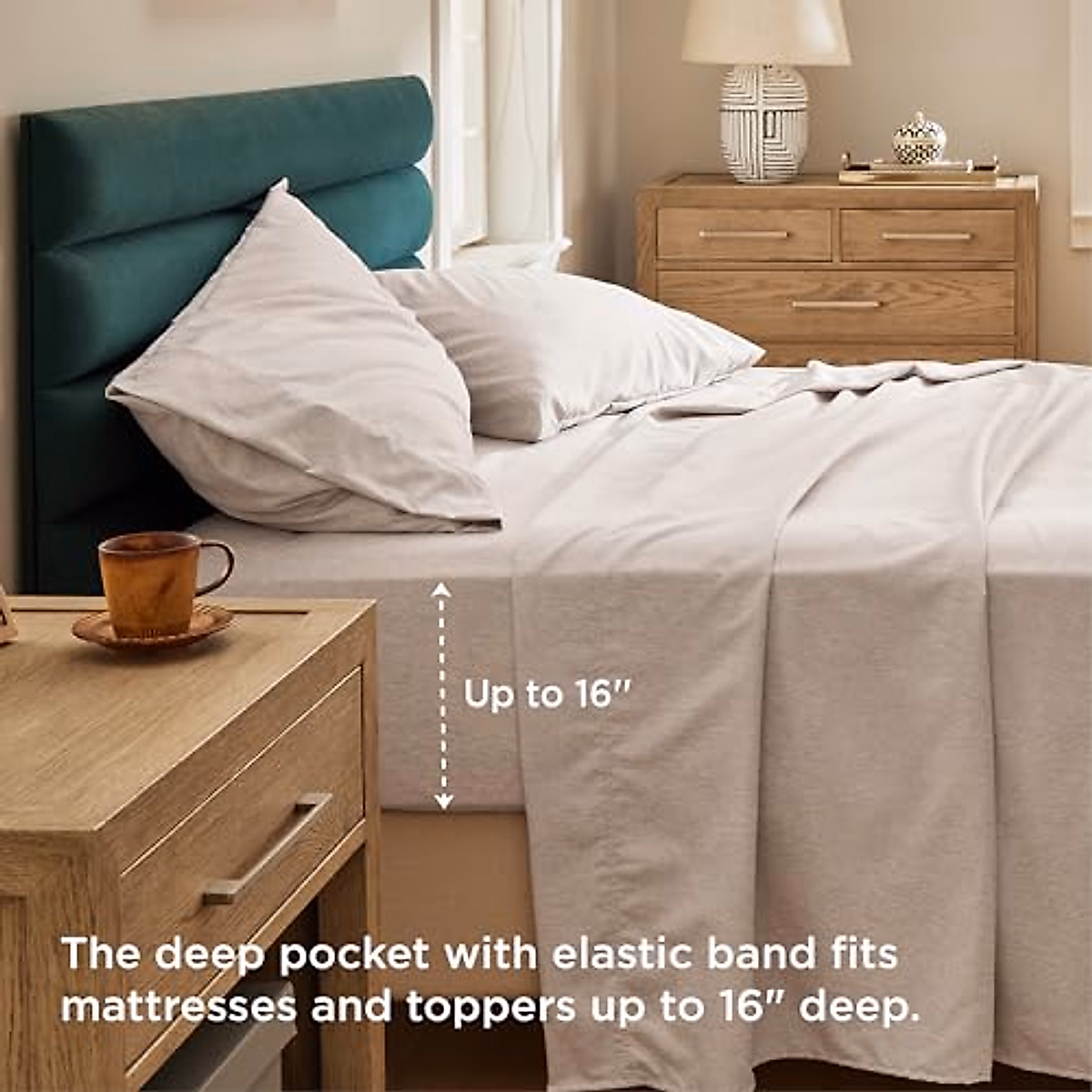 Bedsure Full Size Sheets - Ultra Soft Cationic Dyed Bed Sheets, Fits Mattresses up to 16" Thick, Breathable Full Sheets, Hotel Luxury Bedding Sheets and Pillowcases, 4 Pieces, Warm Taupe