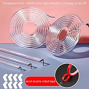 Baby proofing Corner Guards,Clear Edge Protector Strip with Upgraded Pre-Taped Strong Adhesive,for Sharp Corners of Cabinets, Tables, Drawers (19.6ft Edge + 8 Corners)