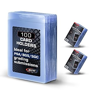 BCW SR1 Grading Submission Sleeves for PSA | Save & Grade Your Cards | Semi Rigid Card Holder 100ct