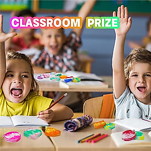 Fidget Toys for Kids Sensory Toys Party Favors 12 Pcs Mini Pop Keychain Its Autism Toddler Toys 3 Shape Stress Relief Kids Toys Fidgets for Boys Girls Pop Stress Toys It Classroom Prizes