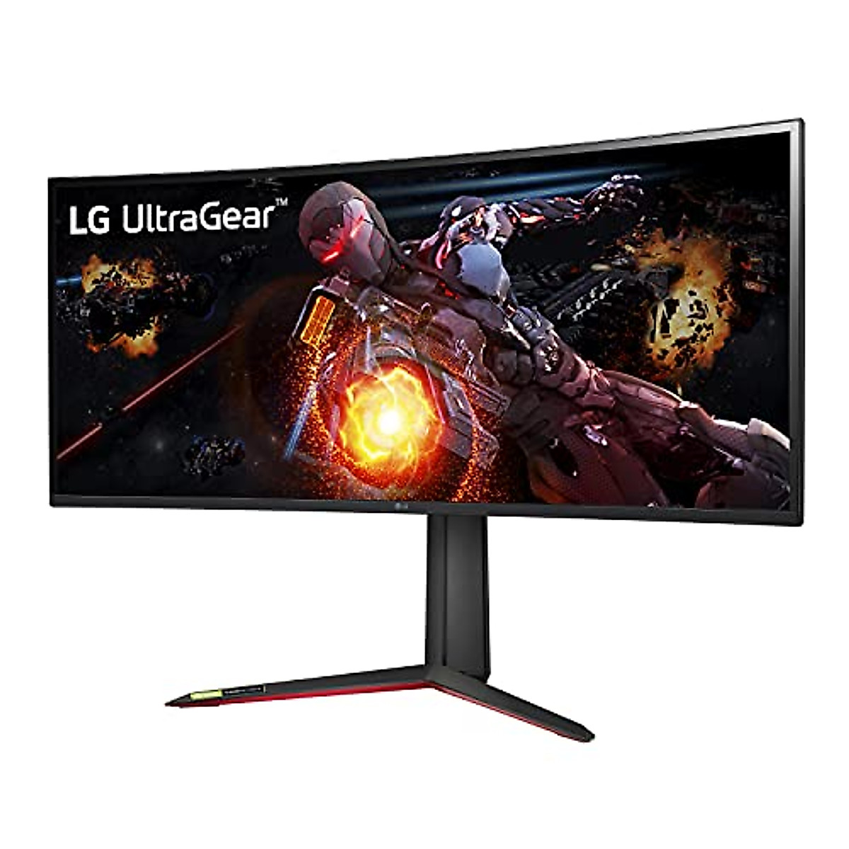 LG 34GP950G-B 34 Inch Ultragear QHD (3440 x 1440) Nano IPS Curved Gaming Monitor with 1ms Response Time and 144HZ Refresh Rate and NVIDIA G-SYNC Ultimate with Tilt/Height Adjustable Stand - Black
