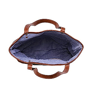 CLA Upcycled Canvas & Leather Handbag 16 Inch Height & Cowhide Tote Bag, Canvas Handbags for women (Grey)