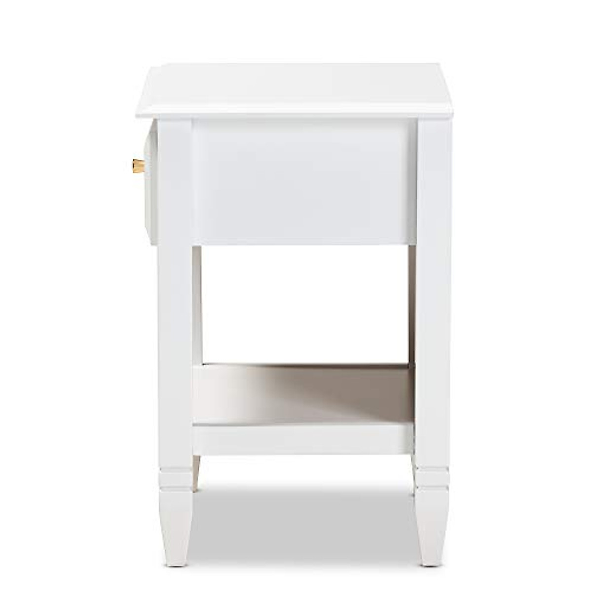 Baxton Studio Nightstands, White/Gold