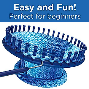 Creativity for Kids Hat Not Hate Quick Knit Loom - Create 2 DIY Knitted Beanie Hats with Lion Brand Yarn