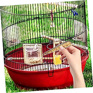 Levemolo 3pcs Feeder Birdemic Parrot Feeding Accessory Feed Scoop Bird Food Added Pet Feeding Food Shovel Birds Food Shovel Bird Supplies Birds Food Spoons Bird Food Scoop Stainless Steel