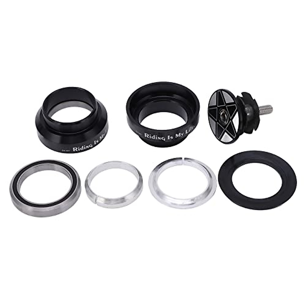 Shanrya Road Bike Headset Bearings, Flexible Rotation Mountain Bike Headset Rust Proof for 34mm Frame