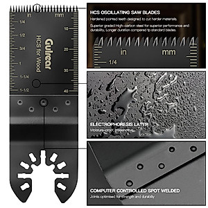 20Pcs Universal Oscillating Tool Oscillating Saw Blades,Oscillating Multitool Blades, Japanese Precision Multi Tool Blades, Fit Fein Multimaster Ryobi Dewalt Milwaukee Rockwell Oscillating Tool Blades