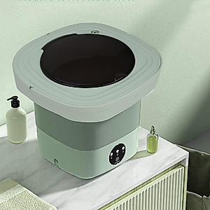 Portable Washing Machine, Mini Washing Machine, 9L Foldable Washing Machine with Water Inlet Mini Washer for delicate items, Socks, Underwear, Baby Clothes, Apartments, Dorm, Rv, Travel Laundry