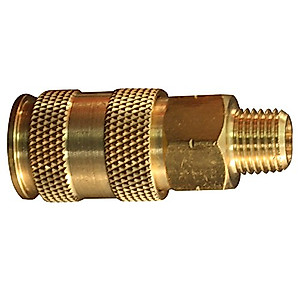 Milton Industries S-765 HI-Flo V-Style -FeetA,M,V-Feet 1/4-Inch MNPT Brass Body, Single