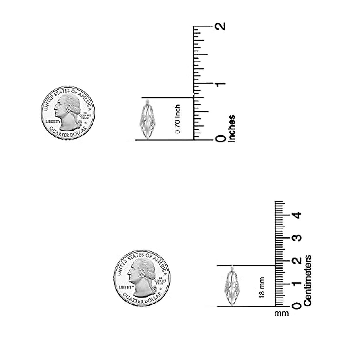 LeCalla Sterling Silver Jewelry Heart Filigree Cage Hoop Earrings for Women