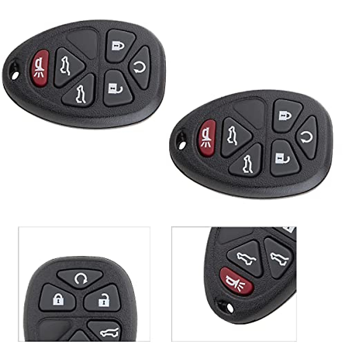 Car Key Fob Keyless Entry Remote Fits 2007-2014 Chevy Silverado Tahoe Suburban Cadillac Escalade GMC Yukon Replaces OUC60270 OUC60221 20869057 15913427