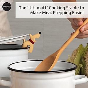 OTOTO Buddy Dog Kitchen Spoon Holder - Cooking Spoon Rest for Kitchen Counter - Spatula, Ladle Holder, Kitchen Utensil Holder - Heat Resistant & Dishwasher Safe Utensil Rest for Stove Top