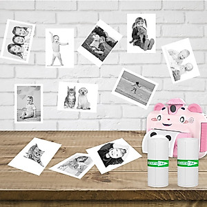 20 Roll Mini Thermal Printer Sticker Paper 57 x 25 mm Self Adhesive Thermal Paper Printable Sticker Paper Mini Pocket Printer Sticker Paper for Most Kids Instant Camera Photo Journal Notes Memo