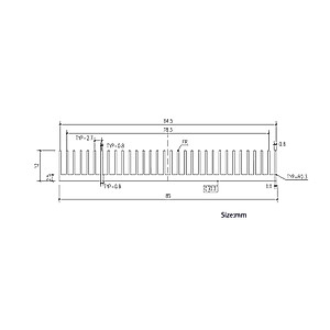 Awxlumv Large Heat Sink 5.9x3.35x0.47 inch / 150x85x12mm Blue Tone Heatsinks Module Cooler Cooling Fins Board Radiator for PCB Board LED Motherboard