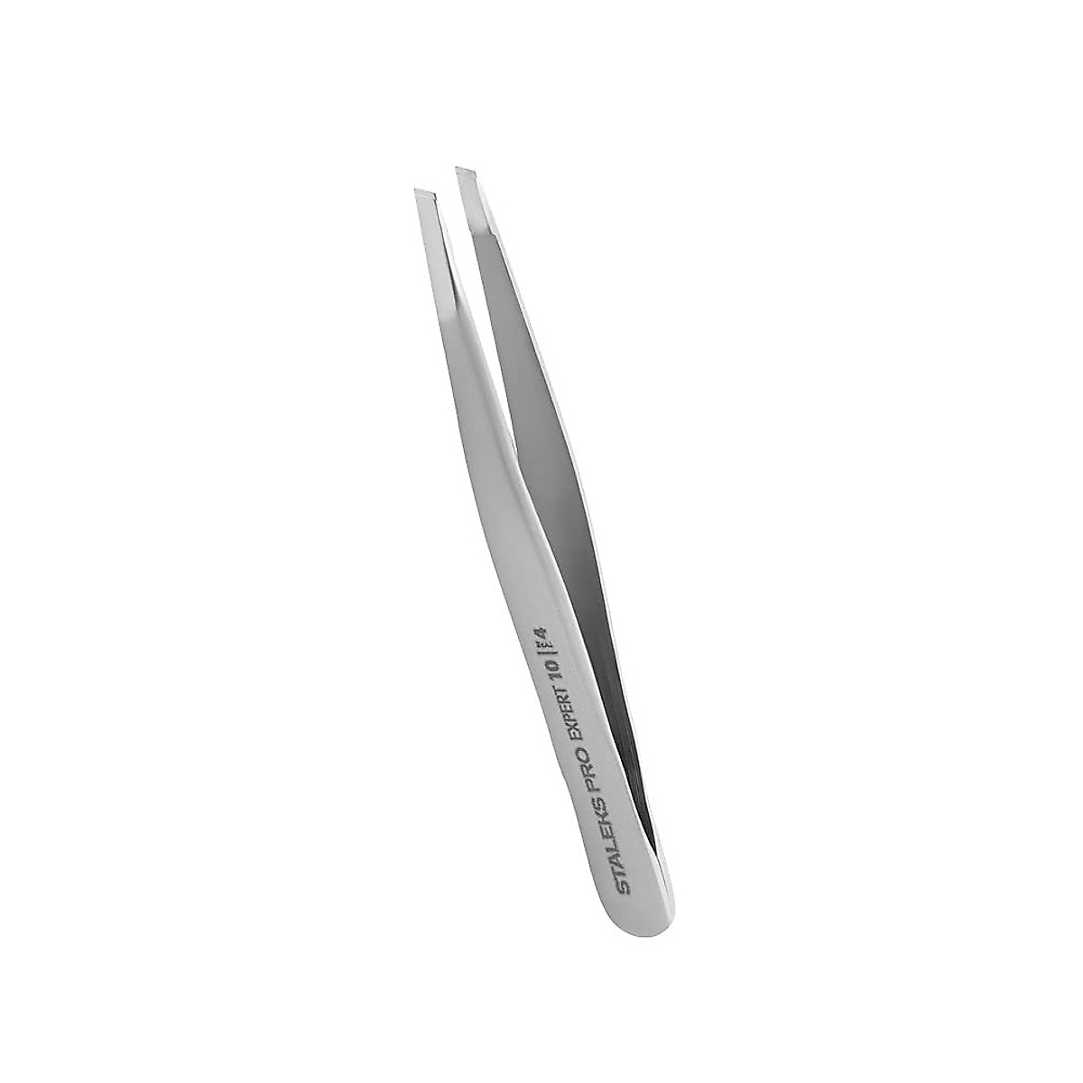 Tweezers For Eyebrow - STALEKS PRO - type 4 - Surgical Stainless Steel - Slant Tip Tweezer - Durability - Precision - Handmade - For Experts - And Professionals.