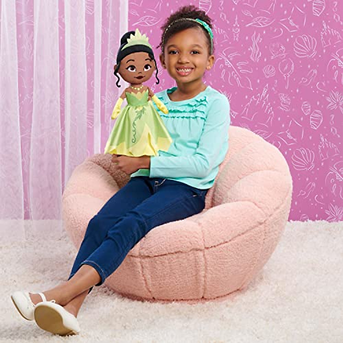 Disney Princess So Sweet Princess Tiana 12.5-inch Plush Doll, Officially Licensed Kids Toys for Ages 3 Up by Just Play