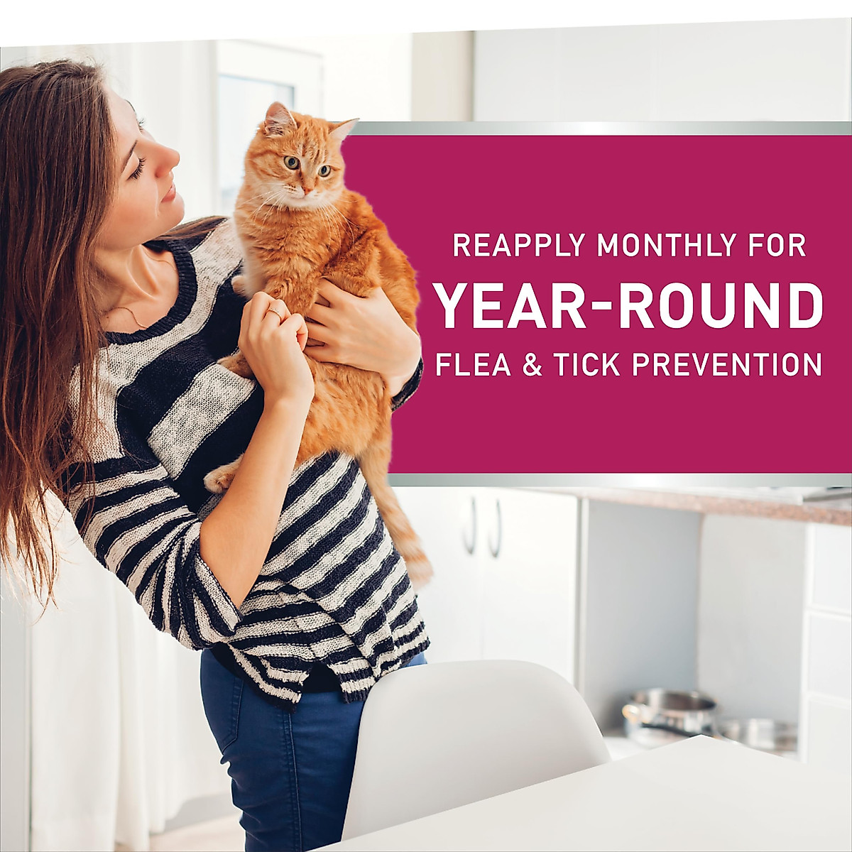 NEXTSTAR Flea and Tick Prevention for Cats, Small Cat and Kitten Treatment & Control, Fast Acting Waterproof Topical Drops, 1 Month Supply