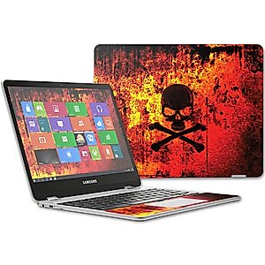 MightySkins Skin Compatible with Samsung Chromebook Plus 12.3"(2017 - Bio Skull | Protective, Durable, and Unique Vinyl Decal wrap Cover | Easy to Apply, Remove, and Change Styles | Made in The USA