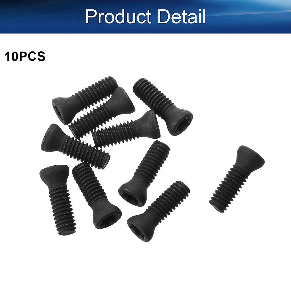 Auniwaig Black Screws Torx M2.5 x 8mm Carbon Steel Flat Head Socket Head Cap Screws Bolt 12.9 Grade for Replacement 10pcs