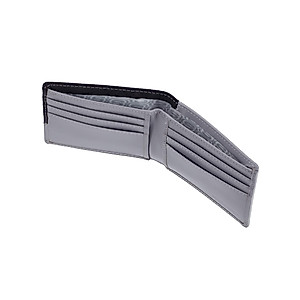 Skechers Men's Slimfold Canvas Vegan Leather RFID Wallet, Black Zig Zag, One Size