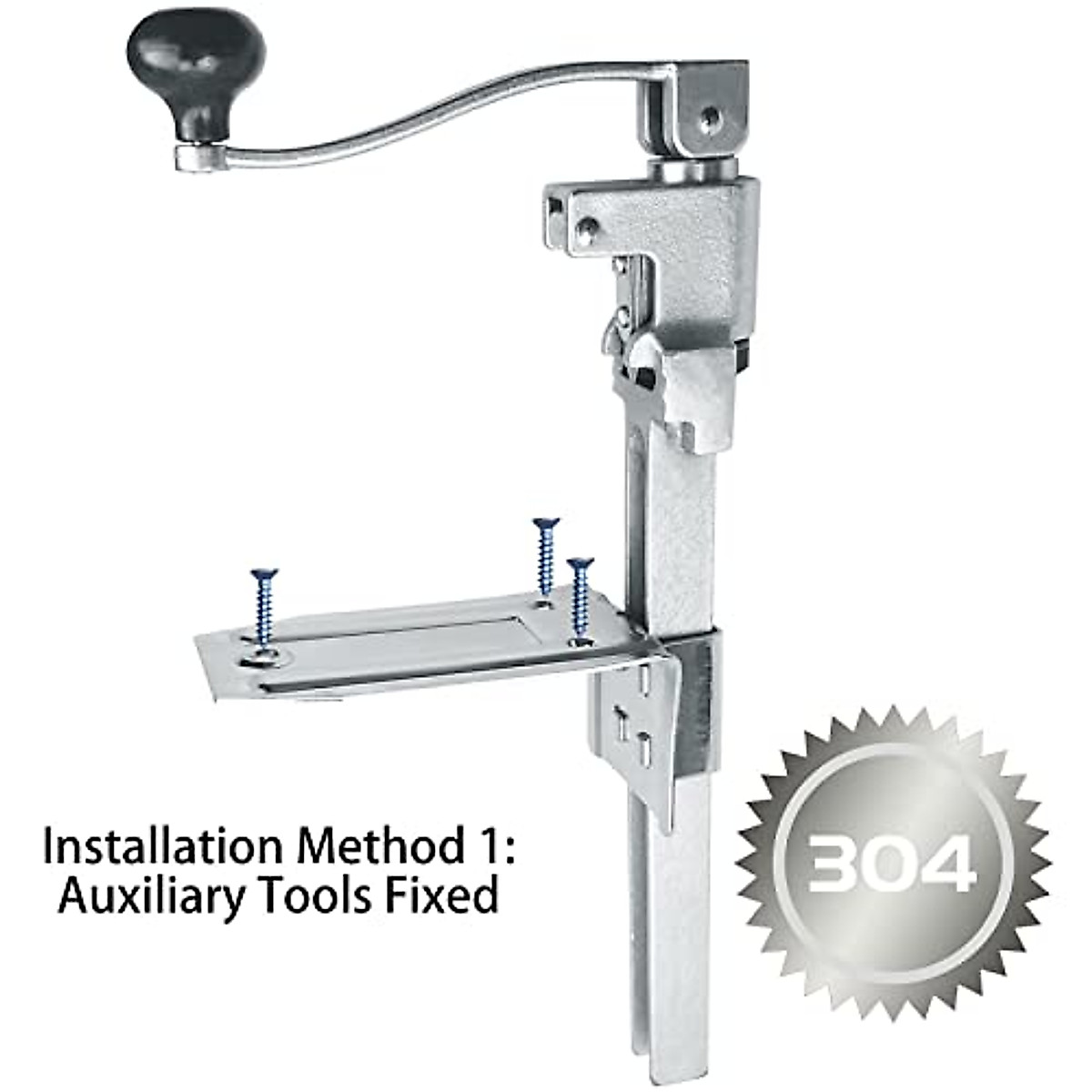 Simple Project Commercial Can Opener, 18”Table Manual Can Opener With Base, For Restaurants, Hotels, Bars, Military Can Opener, Swing Away & Heavy Duty Can Opener - cast steel