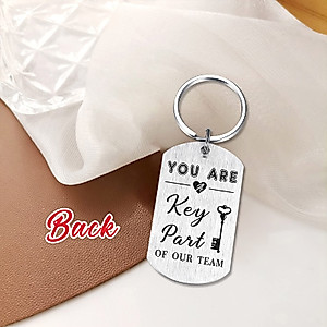 DEGASKEN Employee Coworker Appreciation Thank You Gifts, May You Be Proud of The Work You Do Keychain, Key Part of Team
