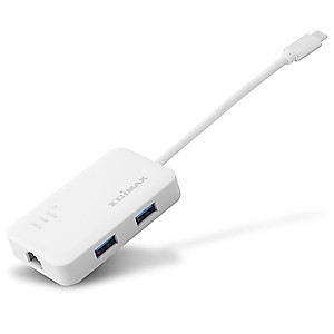 Edimax USB-C USB Hub with 3X USB 3.0 Ports and Gigabit Ethernet LAN Adapter, USB to RJ45 1000Mbps Network LAN Converter, Plug and Play, Windows, MacBook Pro/Air, iPad Pro and More, EU-4308
