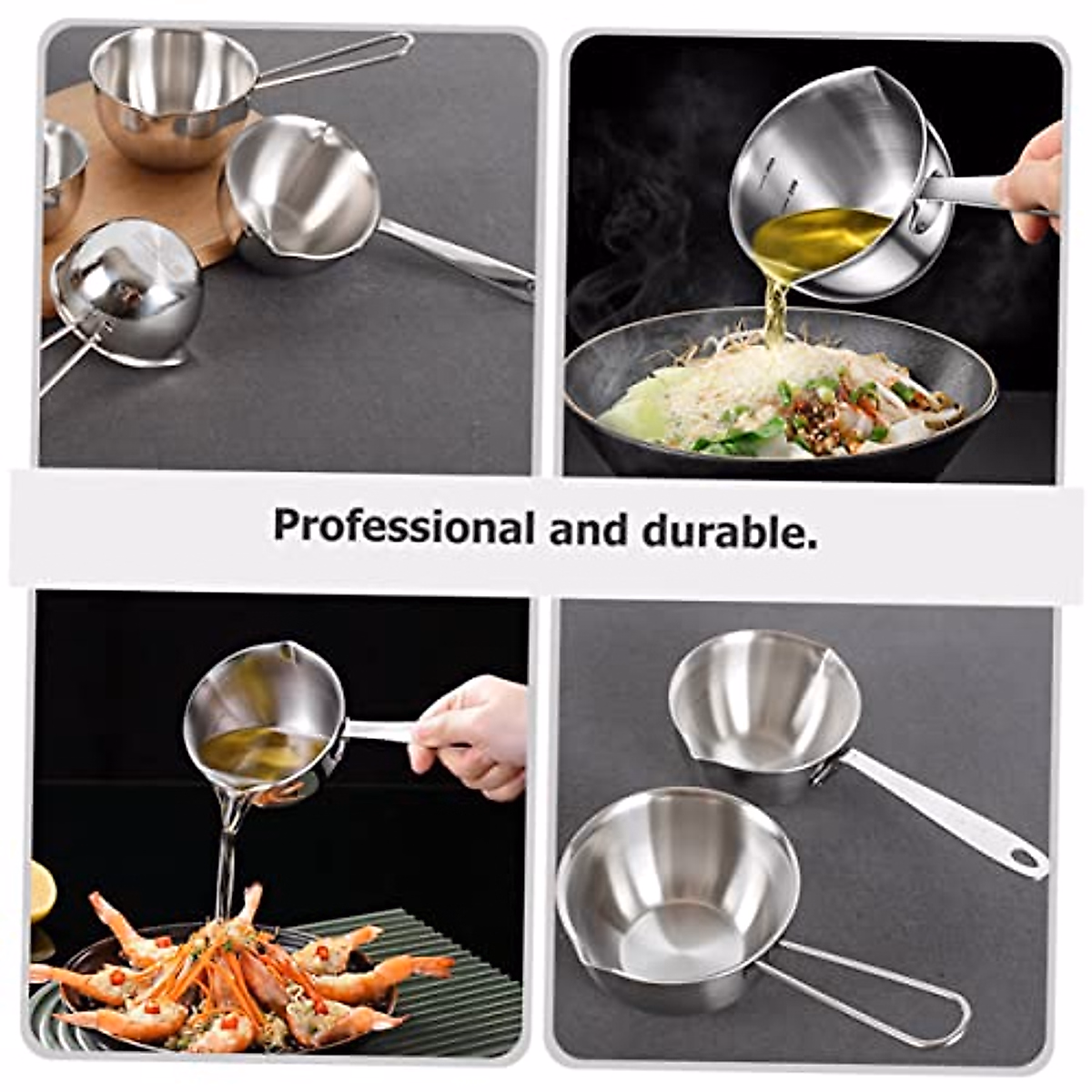 Veemoon Chocolate Milk 3pcs and Stick Pouring Pour Stainless Warmer Stockpot Kitchen Korean Spout Non Handle Soup Cookware Stovetop Melting Cooking Pot Stove Ml Saucepan Boiling Turkish Coffee Pot