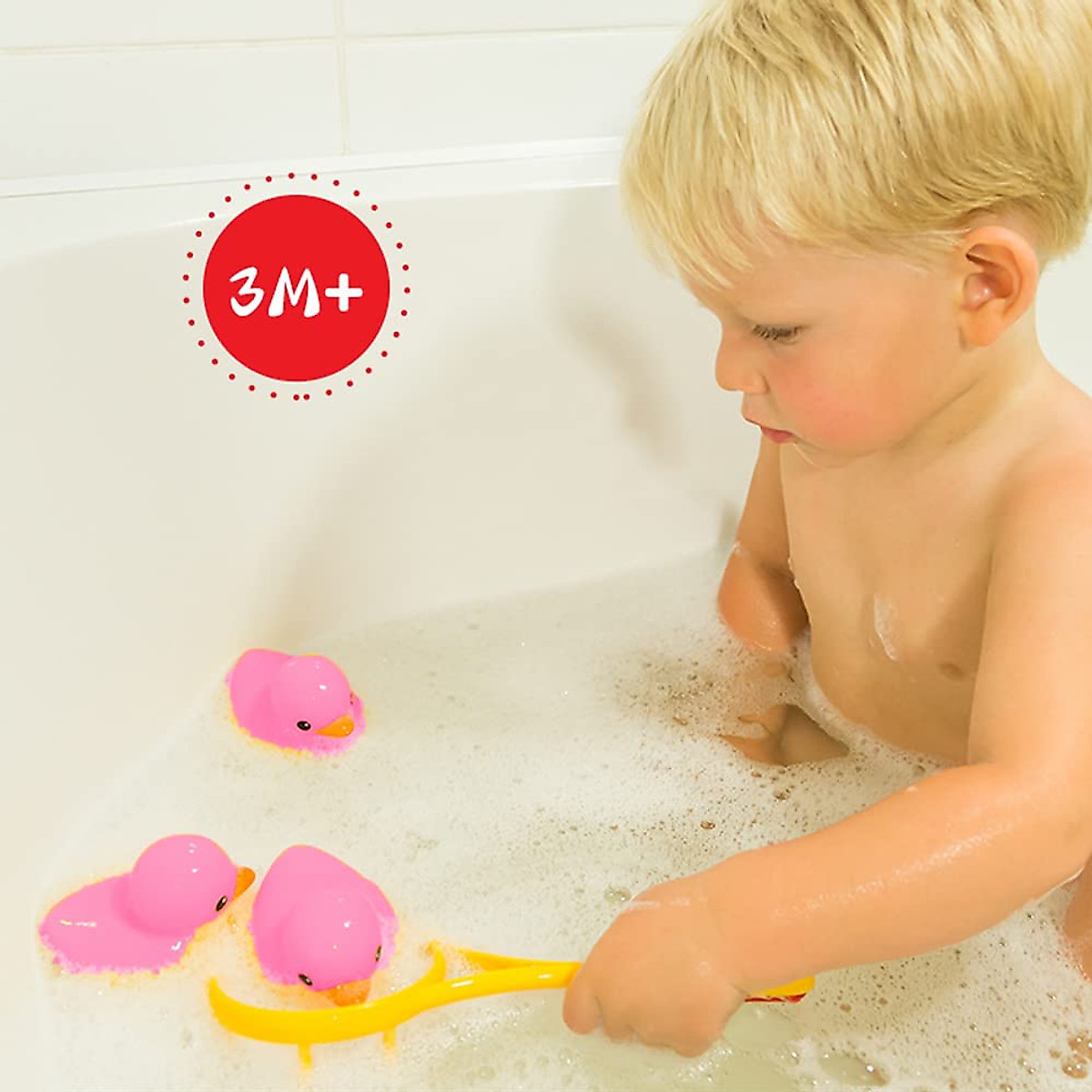 16PCS Pink Rubber Duck Kids Bath Duck Toys ,Squeak Rubber Ducks in Bulk Valentine's Day Rubber Ducks Baby Shower Duck Decorations Party Favors (2.2’’)