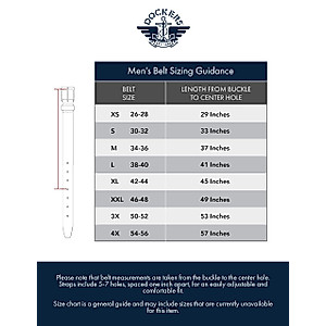 Dockers Men's Casual Leather Belt - 100% Soft Top Grain Genuine Leather Strap with Classic Prong Buckle, Black, 38