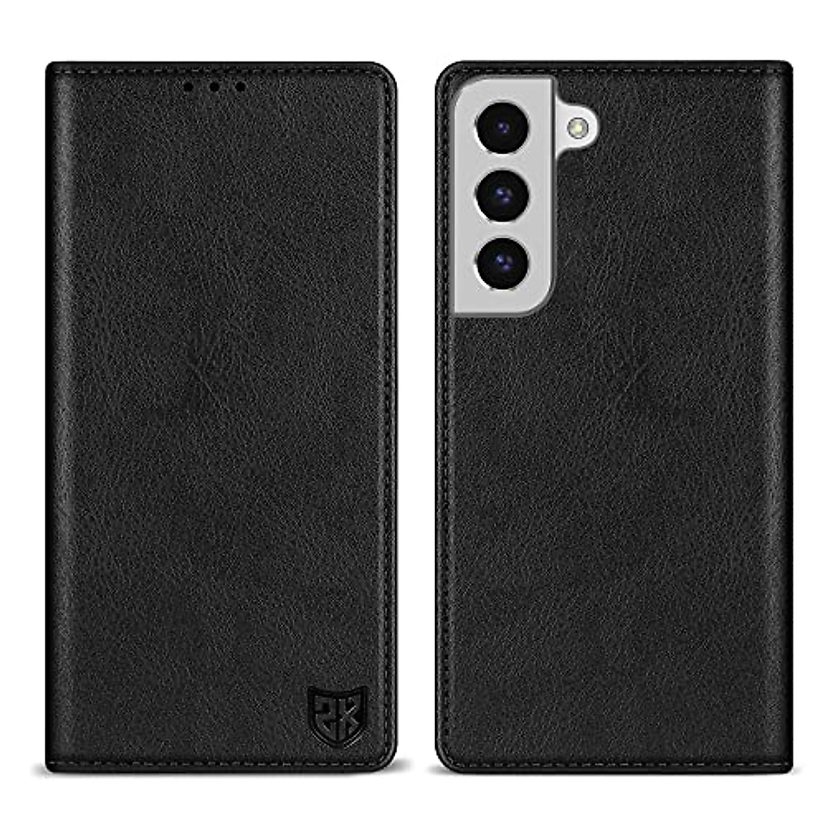 ZZXX Samsung Galaxy S22 Wallet Case with [RFID Blocking] Card Slot Stand Strong Magnetic Leather Flip Fold Protective Phone Case for Samsung Galaxy S22 5G Case Wallet(Black-6.1 inch)