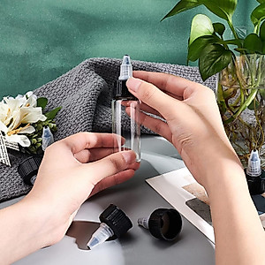 OLYCRAFT 36pcs Squeeze Bottle Cap 24/410 Natural Twist Top Caps Black Replacement Caps Twist Top Cap Bottle Dispensing Caps Bottle Lid Replacement Caps for Squeeze Bottles Glue Bottles Dispensing Cap