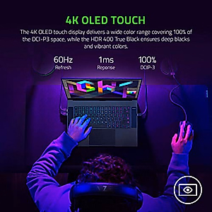 Razer Blade 15 Gaming Laptop: NVIDIA GeForce RTX 3080 - 10th Gen 8-Core Intel i7 CPU - 15.6” 4K OLED - 32GB RAM - 1TB SSD - CNC Aluminum - THX Spatial Audio - Thunderbolt 3 - Creator Ready