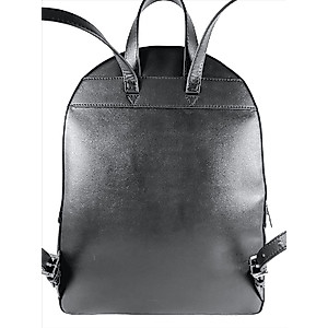 Michael Kors Jaycee Large 2 Zip Pocket Backpack Leather (Black)