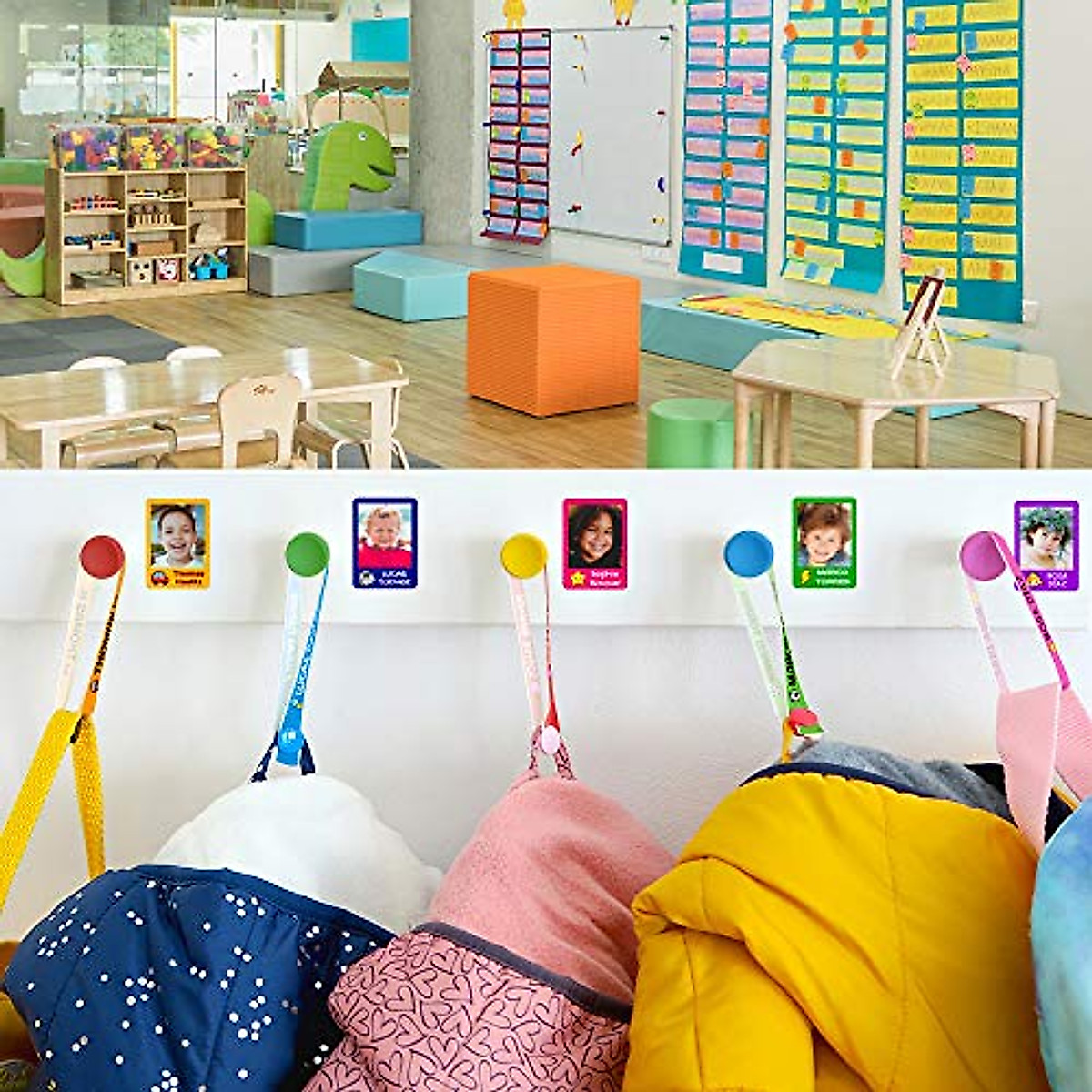 Clothes Hanger for Kids. Custom Ribbon for Hanging Jackets and School Clothes. 6 uds. (Pink)