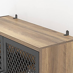 Launica Bathroom Organizer Over Toilet, Over The Toilet Storage Cabinet, Wood Metal Bathroom Space Saver Stand Behind Toilet, Industrial Freestanding Bathroom Rack Above Toilet Wtih Shelf, Rustic Oak